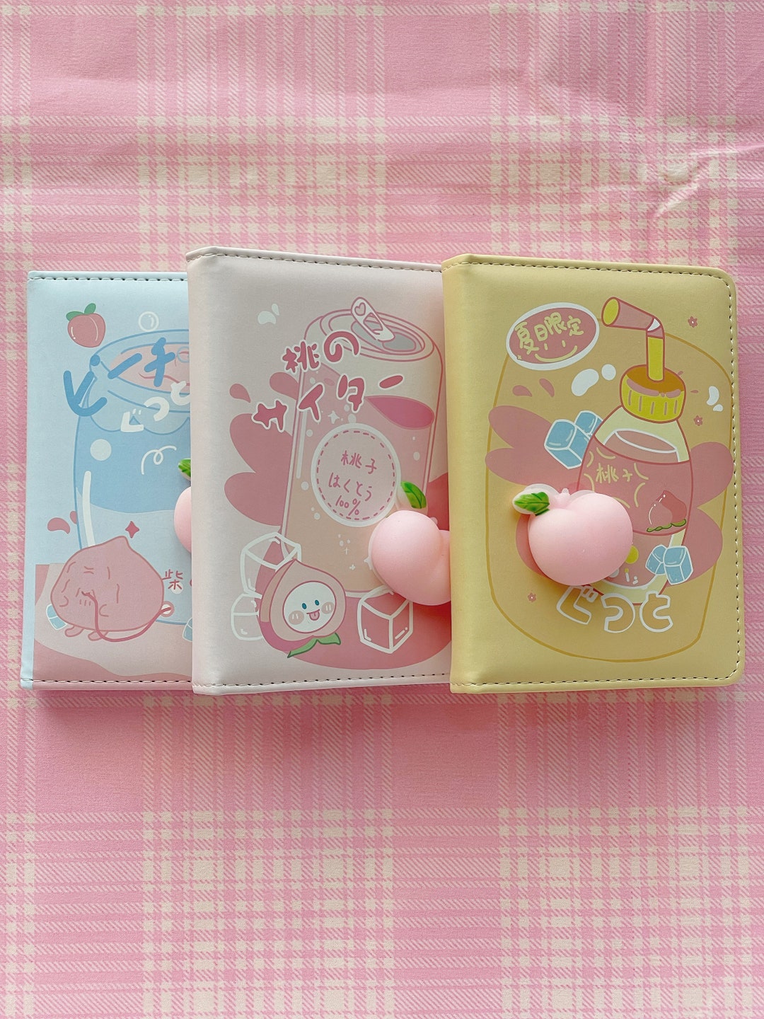 Cute Peach Notebook | Decompression Silicone Peach Notebook | - Etsy