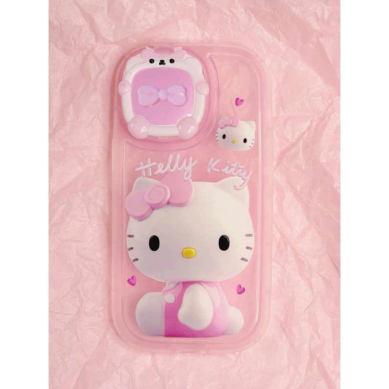 Hello Kitty Mirror Iphone Case Cute Cat Cases Iphone Cover - Etsy