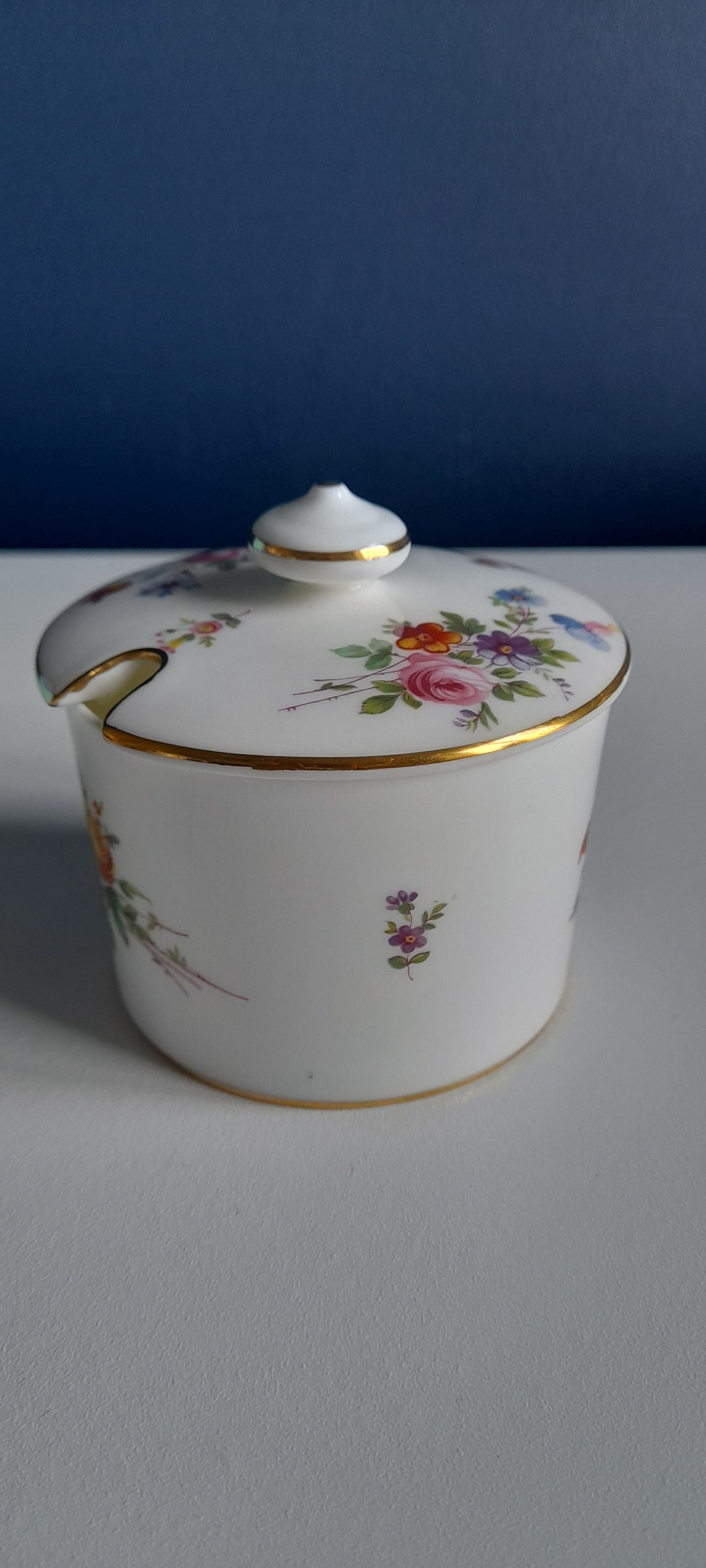 Minton Fine Bone China Lidded Floral Jam Pot - Etsy