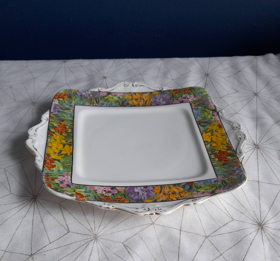 Vintage Springtime Fine Bone China Serving Plate Made by Paragon for ...