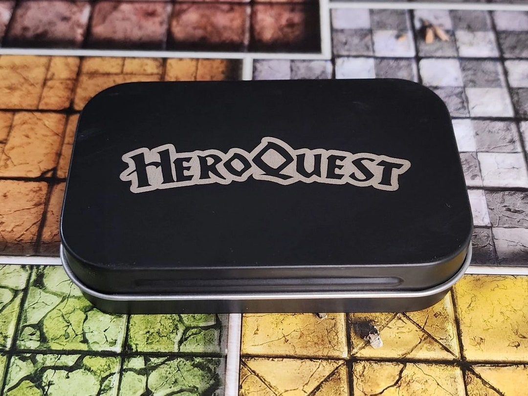 Add on Heroquest Tin for Dice, Potions, Trap Markers, Hit Trackers, Etc ...