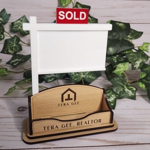 Real Estate Sign Business Card Holder - Etsy