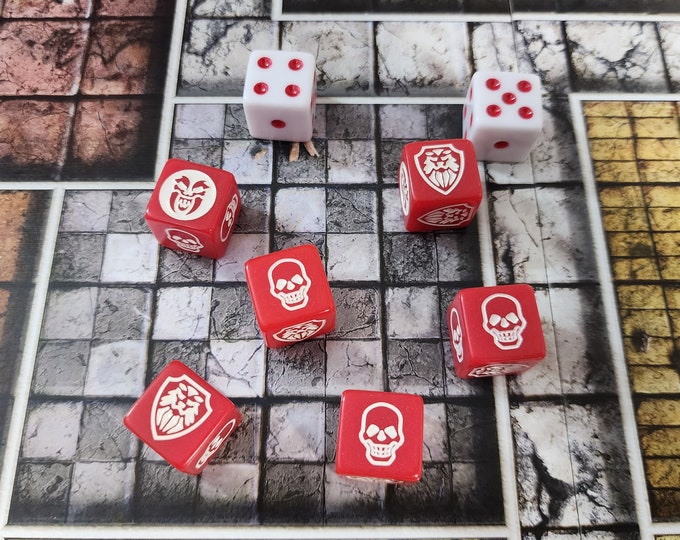 Combat Dice for Use With Heroquest Set of 8 Opaque - Etsy
