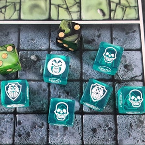 Combat Dice for Use With Heroquest Set of 8 Transparent - Etsy