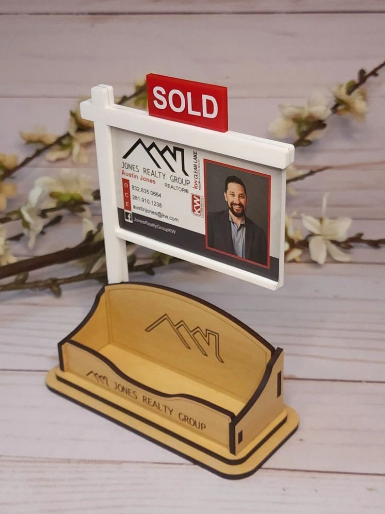 Real Estate Sign Business Card Holder - Etsy
