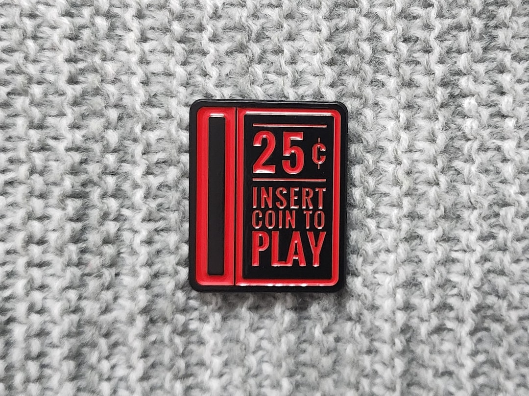 Arcade Coin Slot - Insert 25 Cents - Metal Enamel Lapel Pin - Etsy