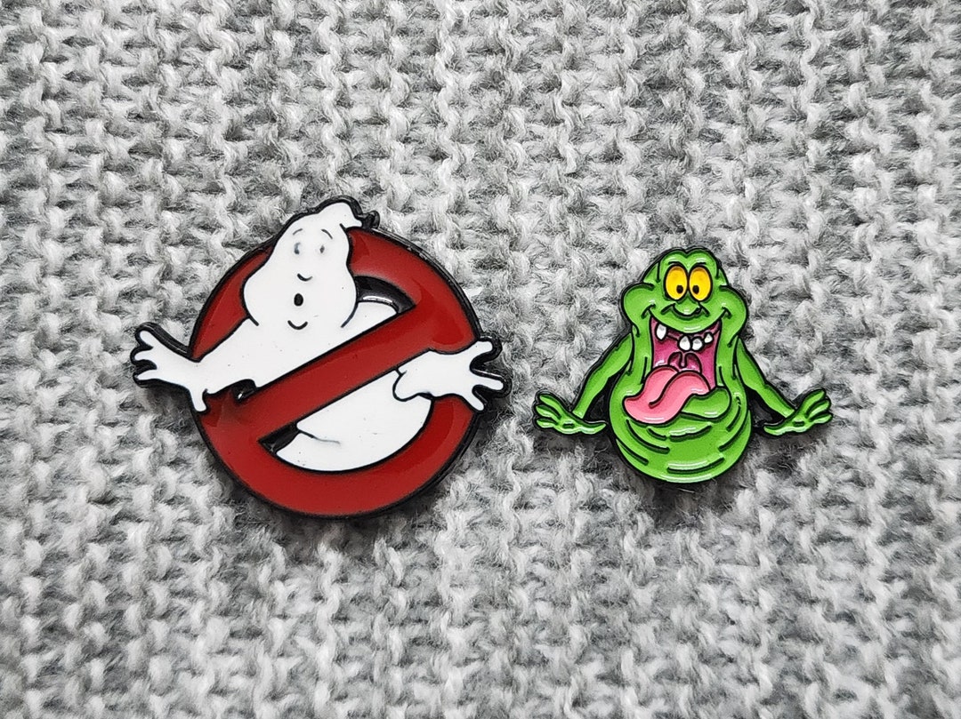 Slimer Ghost Busters Logo - 80s - Metal Enamel Lapel Pin - Etsy