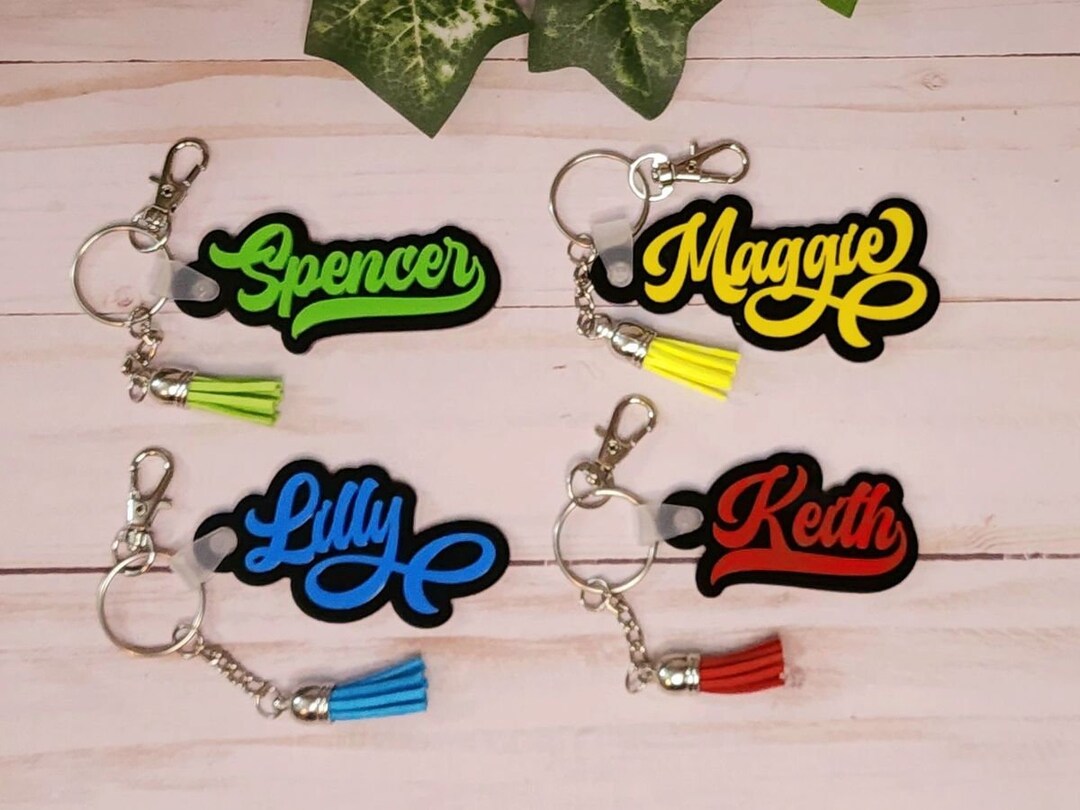 Personalized Acrylic Keychain Key Chain - Etsy