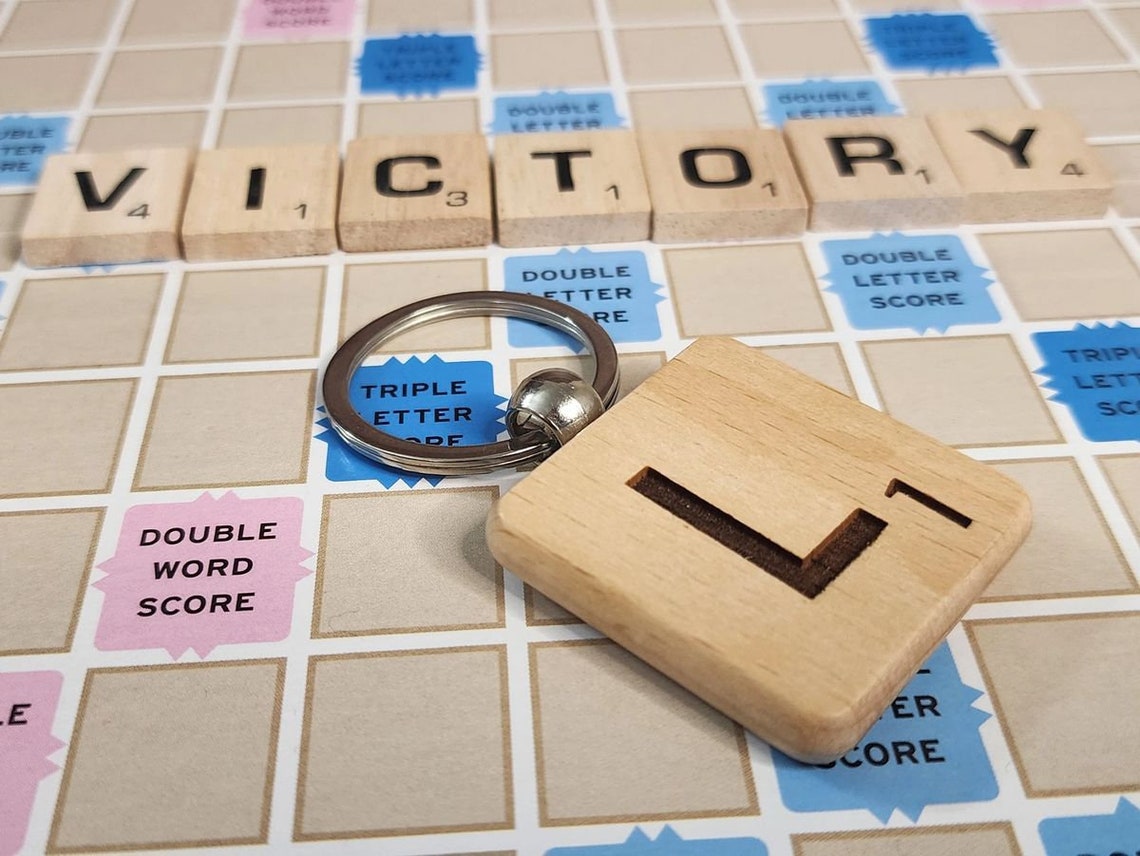 Custom Scrabble Inspired Keychain Key Chain - Etsy