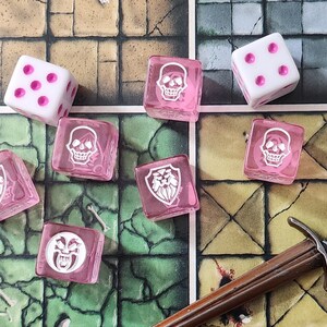 Combat Dice - for Use With Heroquest - Set of 8 - Transparent - Etsy
