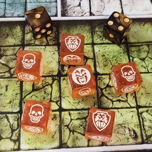 Combat Dice for Use With Heroquest Set of 8 Transparent - Etsy