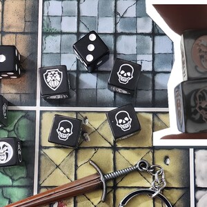 Combat Dice - for Use With Heroquest - Set of 8 - Transparent - Etsy