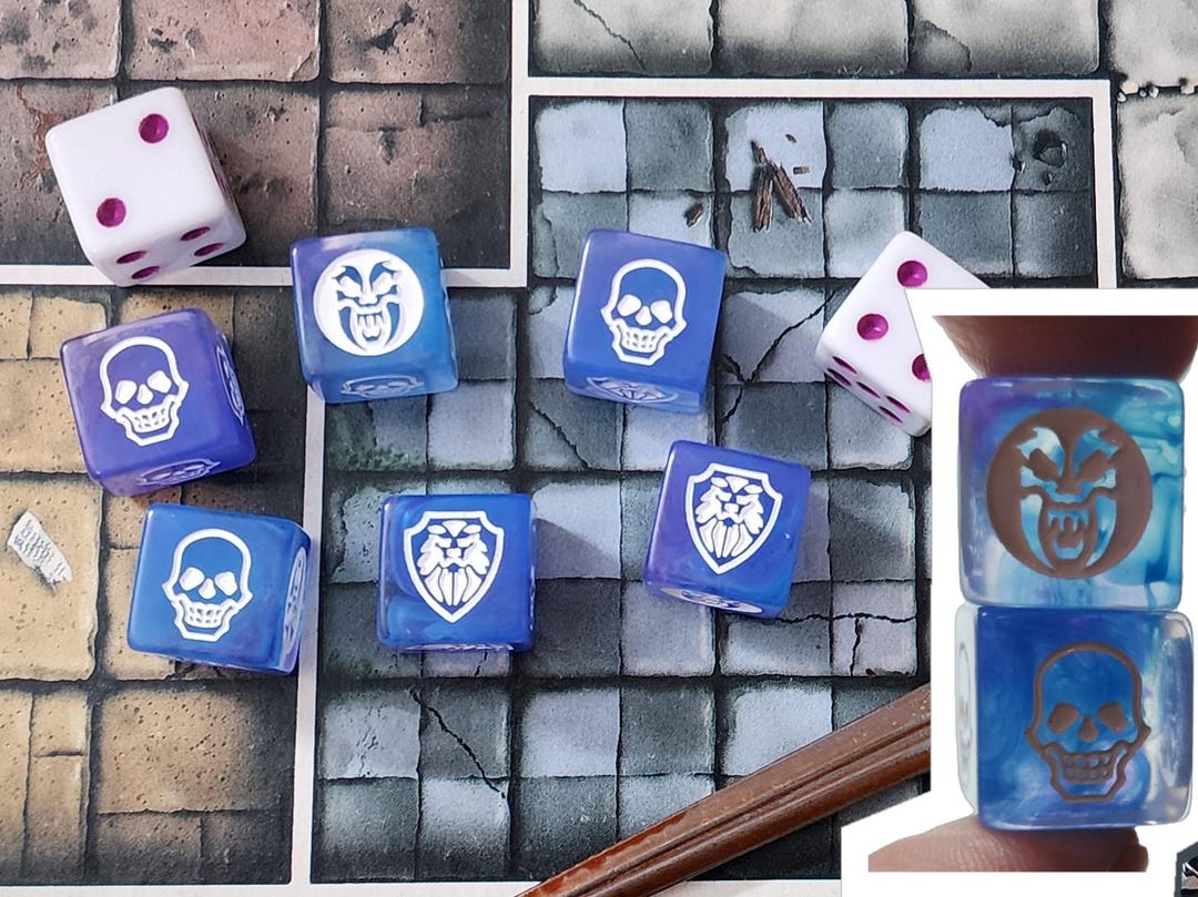 Combat Dice - for Use With Heroquest - Set of 8 - Specialty - Etsy