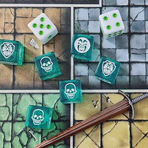 Combat Dice - for Use With Heroquest - Set of 8 - Transparent - Etsy