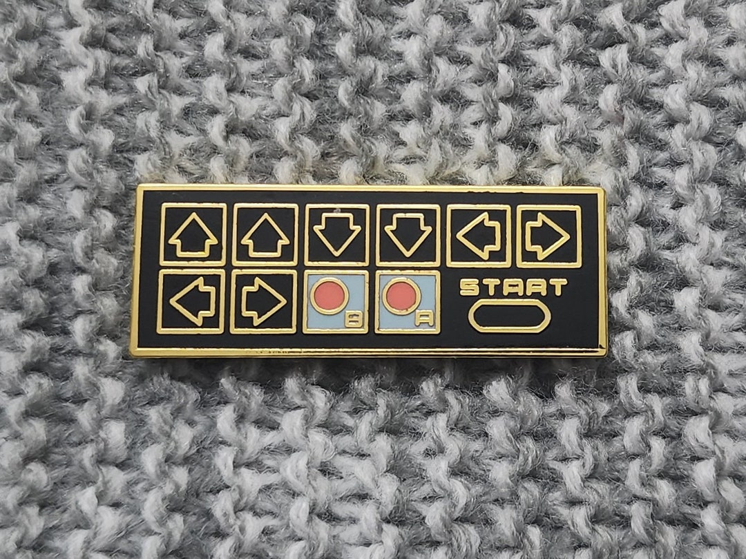 NES Controller Konami Code - Metal Lapel Pin - Contra - Etsy