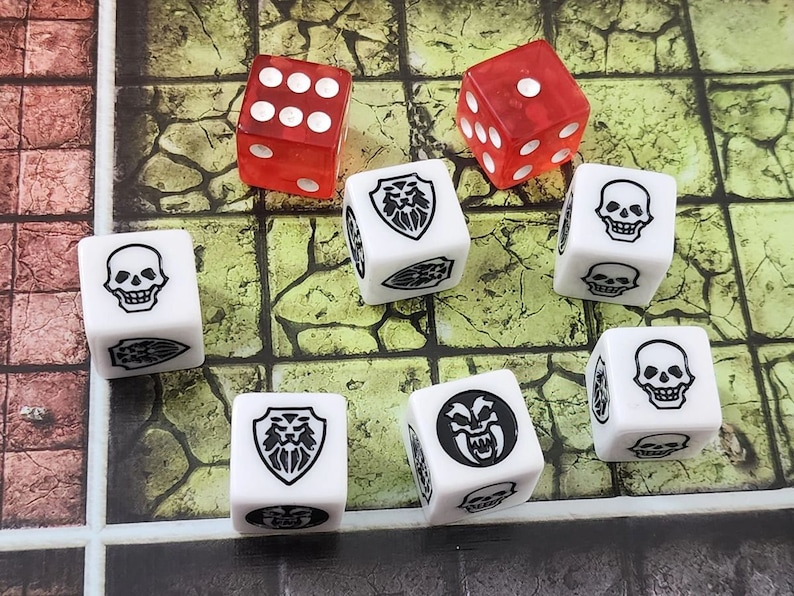 Combat Dice for Use With Heroquest Set of 8 Opaque - Etsy