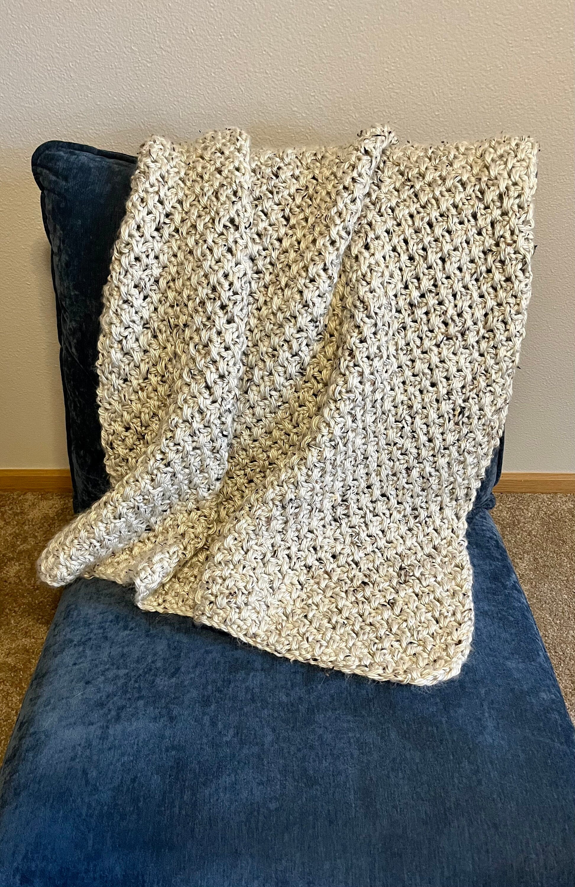 Cream Crochet Baby Blanket - Etsy