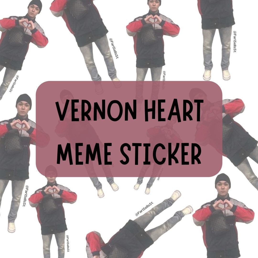 Vernon Heart Meme | SVT Kpop Sticker - Etsy