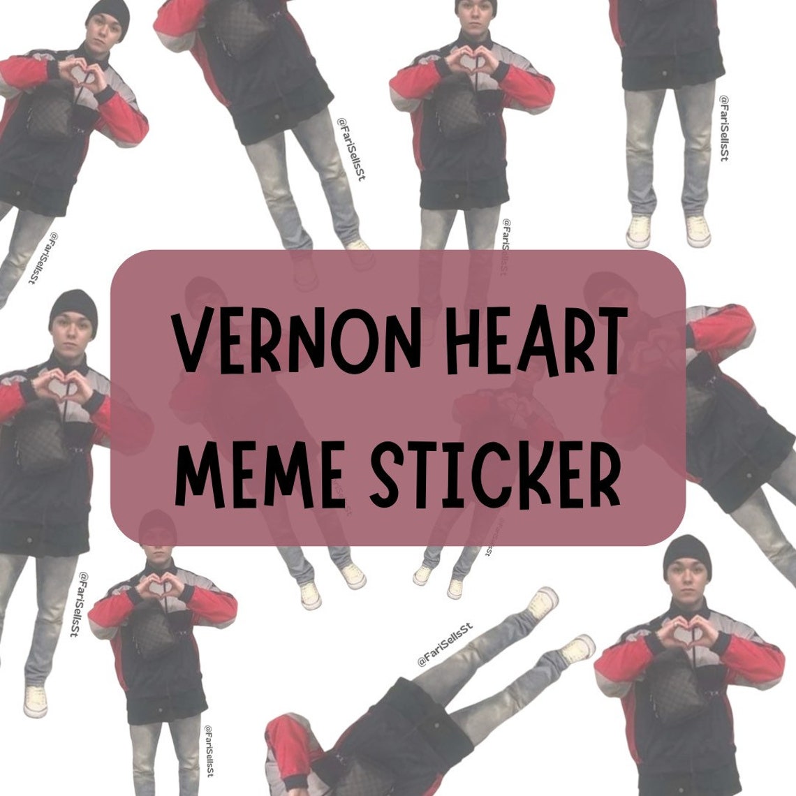 Vernon Heart Meme SVT Kpop Sticker - Etsy