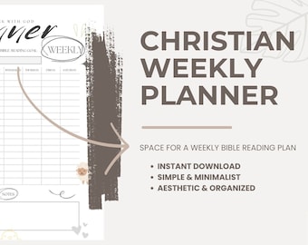 Christian Planner Faith Based Planner Christian Printable Christian ...