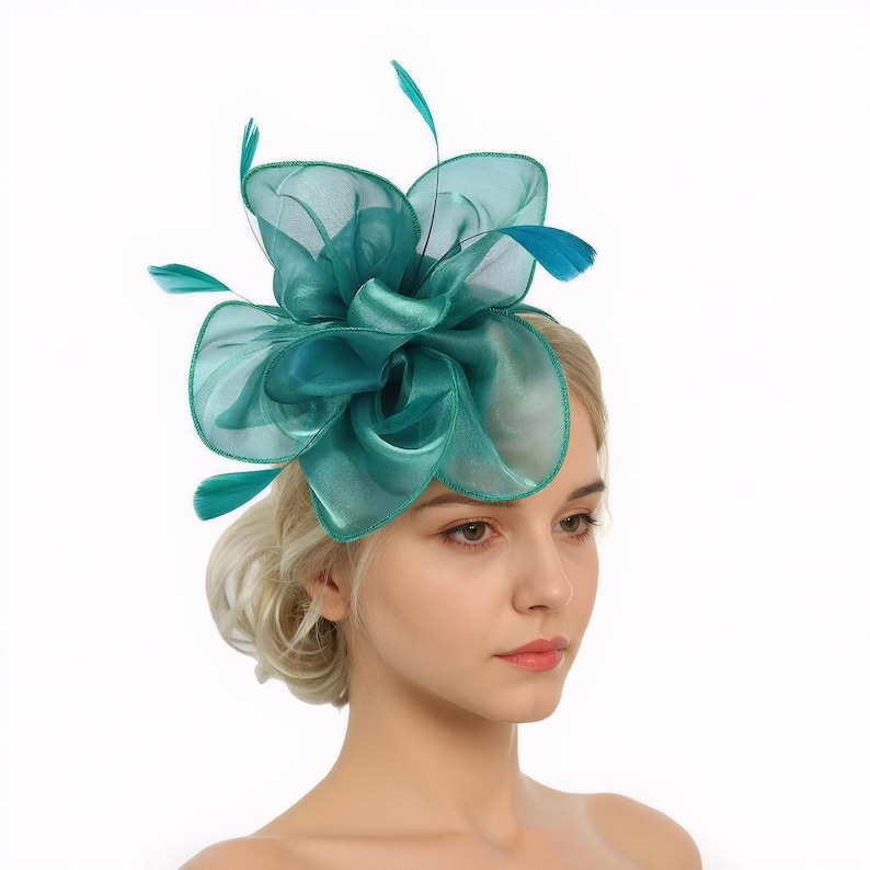 Handmade Sinamay Flower Fascinator, Kentucky Derby Hat, Tea Party ...