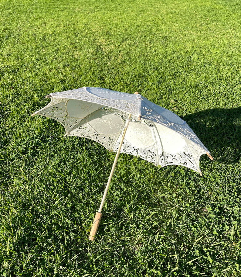 Handmade Cotton Victorian Lace Parasol, Child Size, Wedding Decoration ...