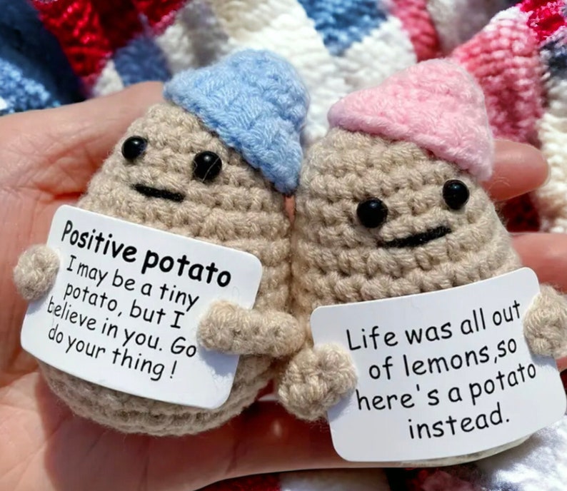 Emotional Support Potato Crochet Positive Potato Potato Ornament Gift ...