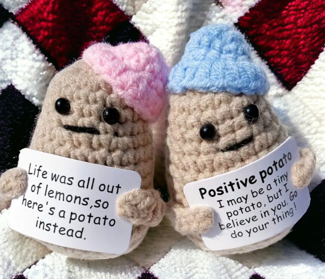 Emotional Support Potato Crochet Positive Potato Potato Ornament Gift ...