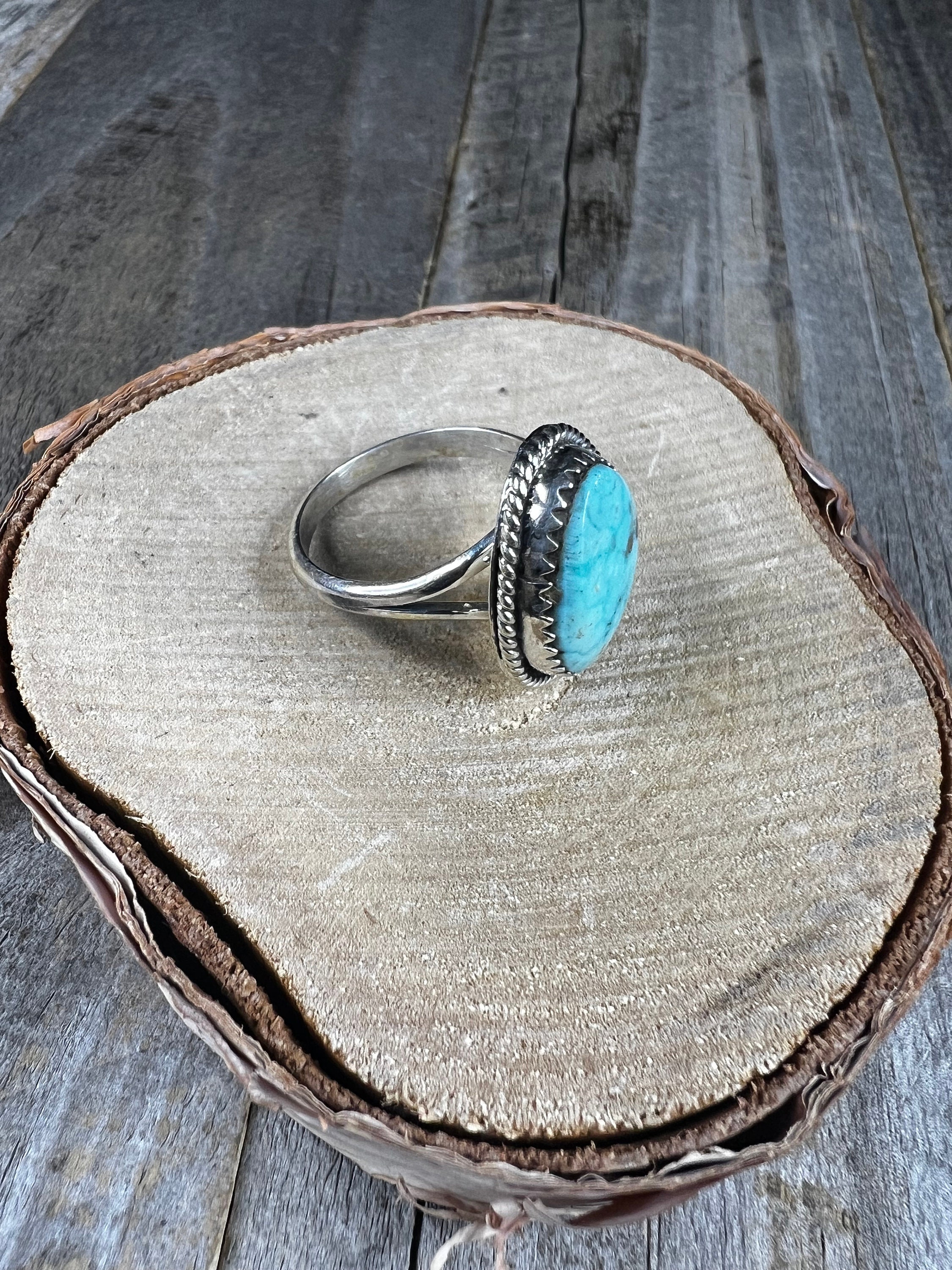 Navajo Made Vintage Turquoise Ring Size 6.50 Jamie Saunders - Etsy