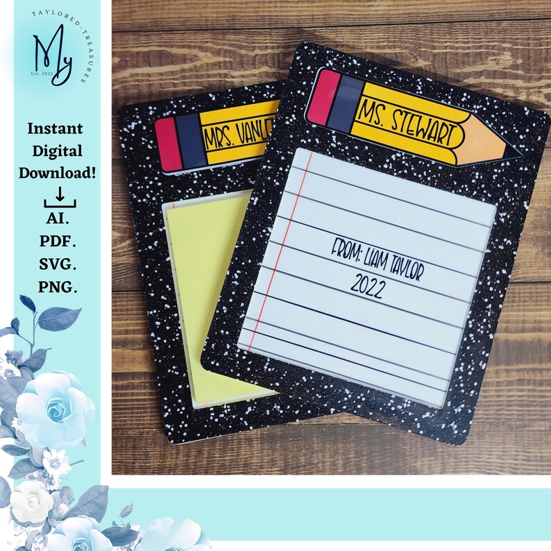 Sticky Note Holder SVG Digital Download Glowforge Laser Cut File ...