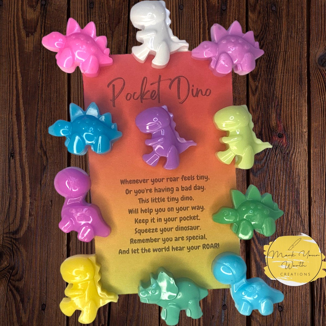 Pocket Pastel Dino, Pocket Hug, Pal, Worry Dinosaur Charm, Child ...