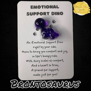 Emotional Support Dino, Pocket Hug Dinosaur, Worry Fidget Charm ...