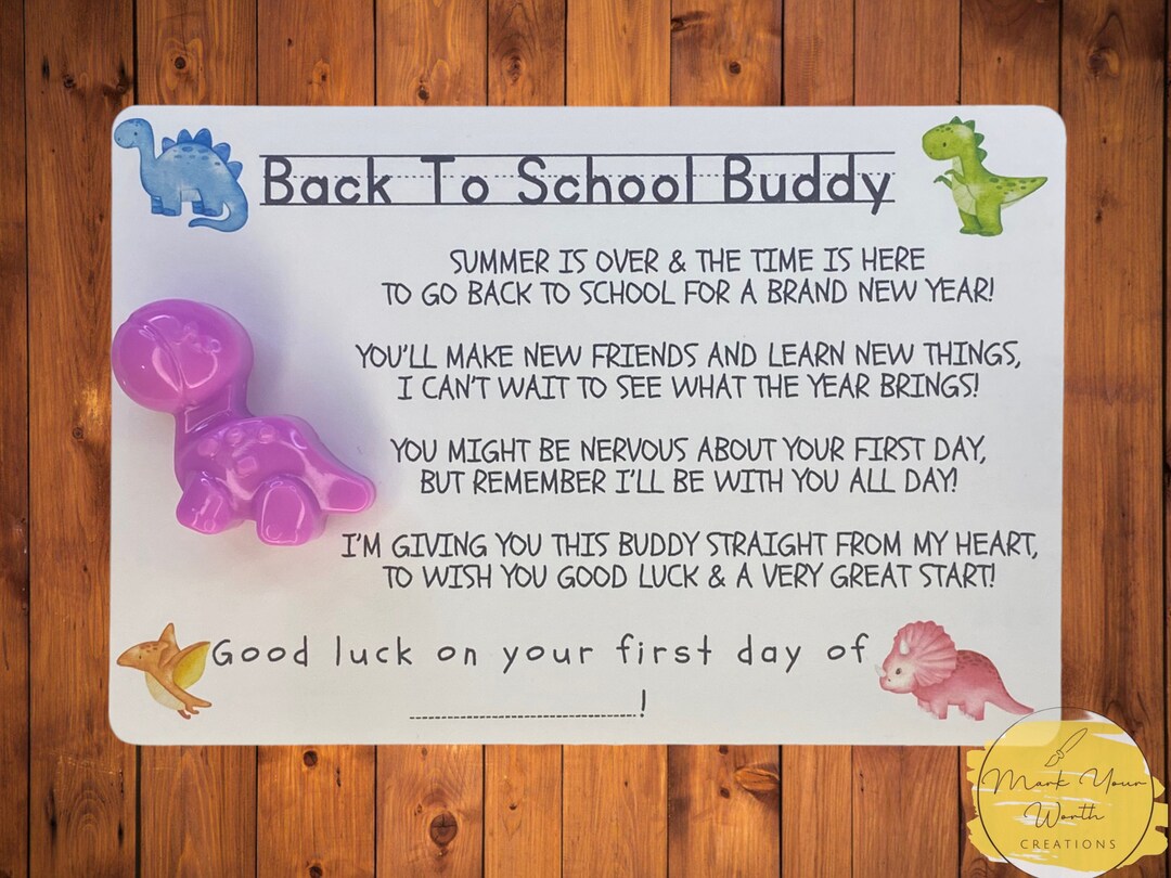 Back to School Buddy, Good Luck Class Charm, Thinking of You Gift for ...