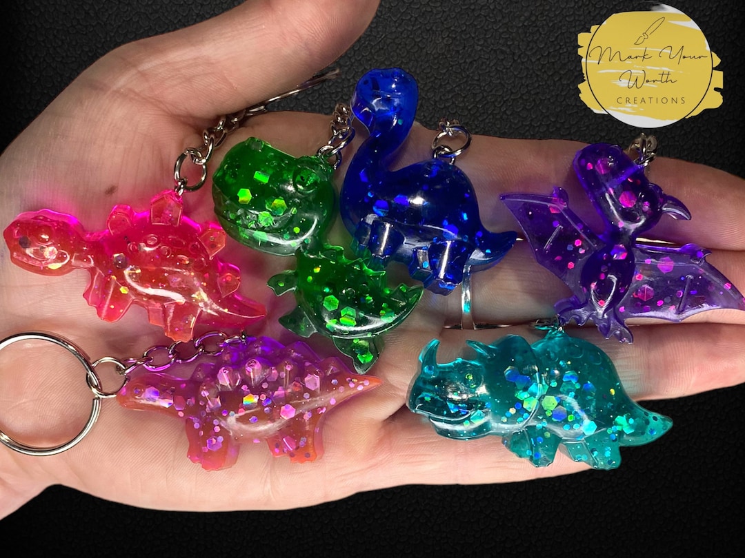 Dinosaur Keychains, Triceratops Stegosaurus Brontosaurus Trex ...