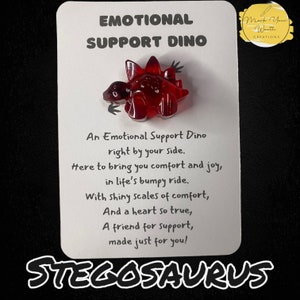Emotional Support Dino, Pocket Hug Dinosaur, Worry Fidget Charm ...