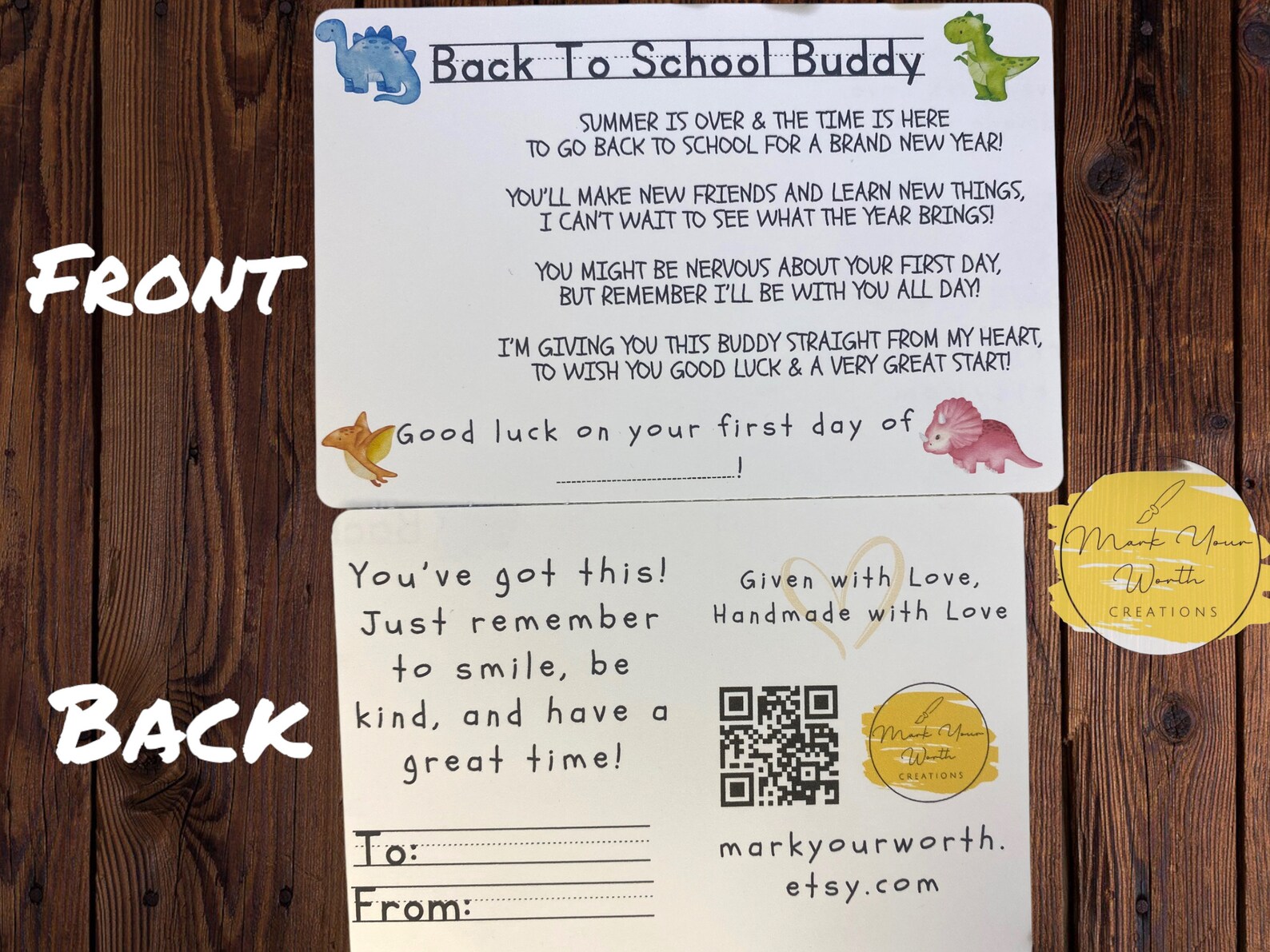 Back to School Buddy, Good Luck Class Charm, Thinking of You Gift for ...