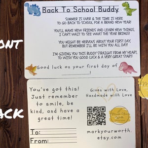 Back to School Buddy, Good Luck Class Charm, Thinking of You Gift for ...