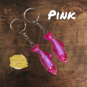 Fish Keychains, Colorful Fisherman Keyrings, Customizable Fish Lure ...