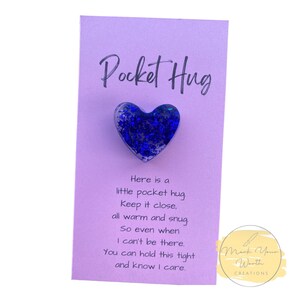 Pocket Hug Heart, Comfort Gift, Thinking of You, Stress Worry Reliever ...