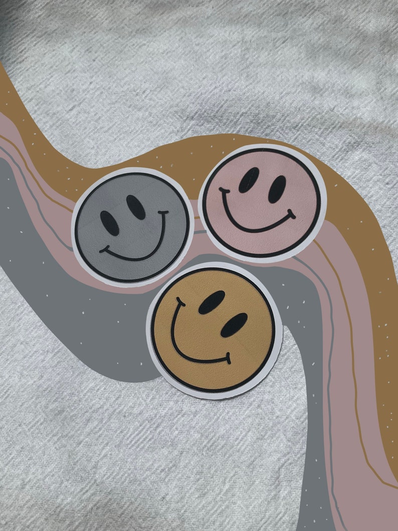 Boho Smiley Face Stickers - Etsy