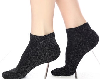 Blue Glitter and Pearls Ankle Socks for Women Cute - Etsy