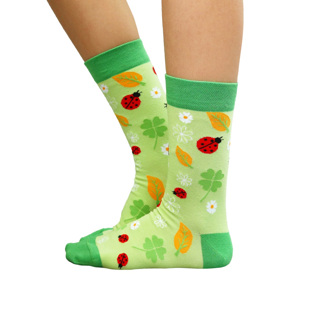 Ladybug Socks | Funny Colourful Patterned Funky Socks | Unisex Premium ...