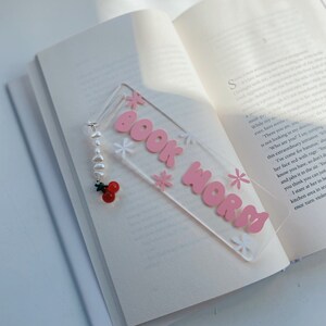 Bookmark, Acrylic Bookmark, Bookworm Bookmark, Book Mark, Book Merch - Etsy