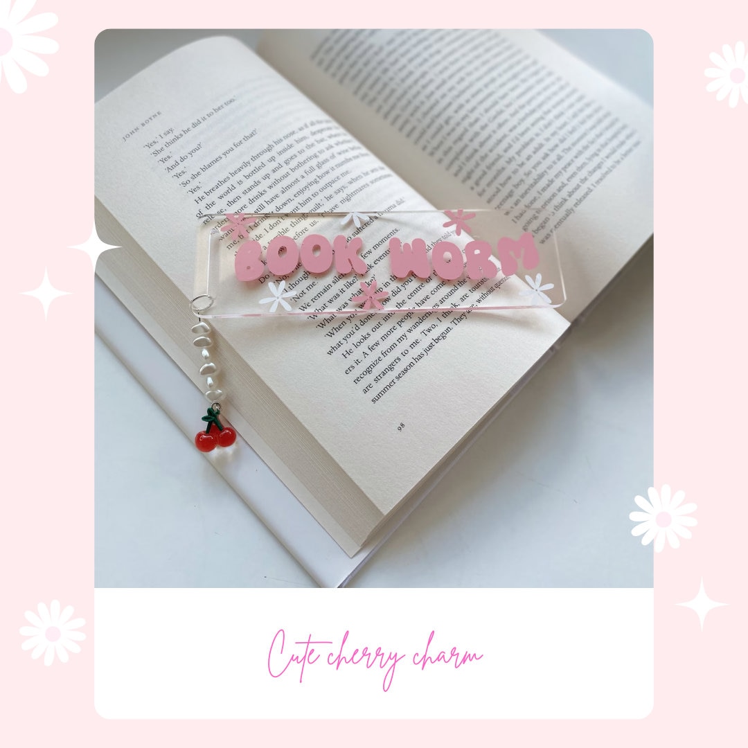 Bookmark, Acrylic Bookmark, Bookworm Bookmark, Book Mark, Book Merch - Etsy