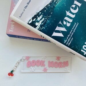 Bookmark, Acrylic Bookmark, Bookworm Bookmark, Book Mark, Book Merch - Etsy