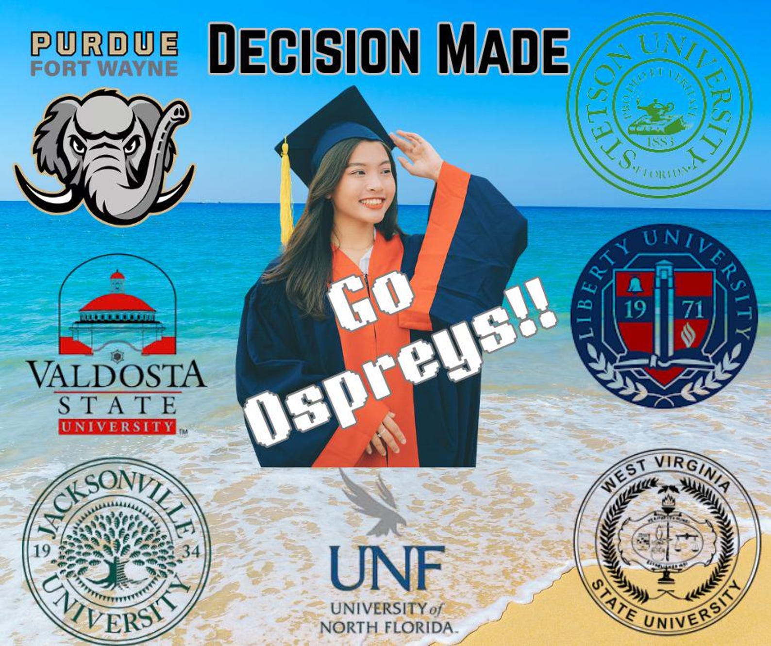 Graduation College Decision Day College Acceptance Announcement - Etsy