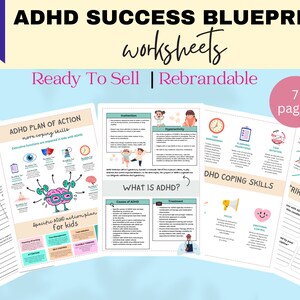 ADHD Success Blueprint Worksheets, Done for You Brandable Coaching ...