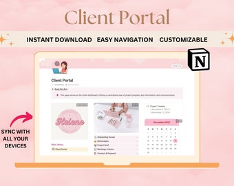 Notion Template Client Portal, Client Dashboard Project Tracker, Client Onboarding, Notion ...
