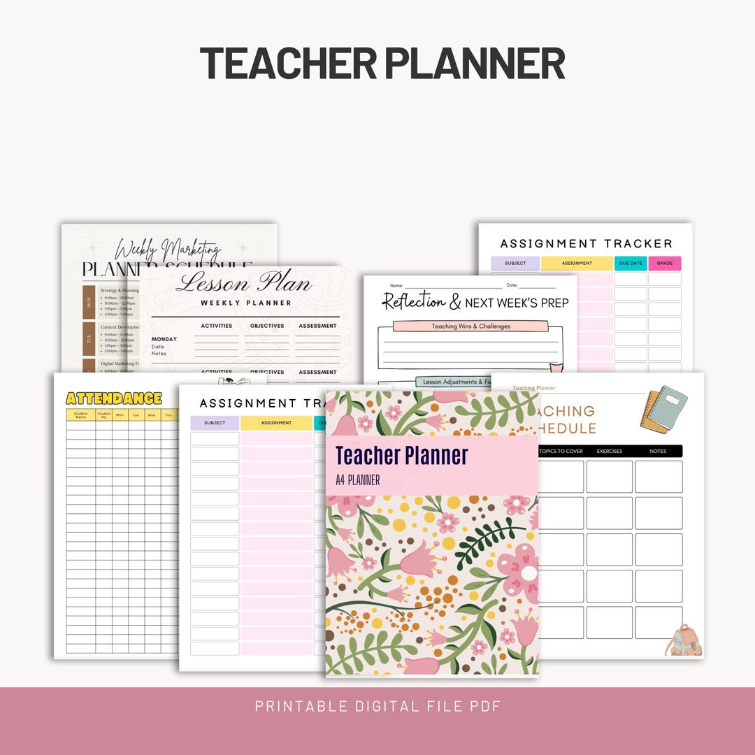 Printable Teacher Weekly Planner Weekly Lesson Plans, Homeschool ...