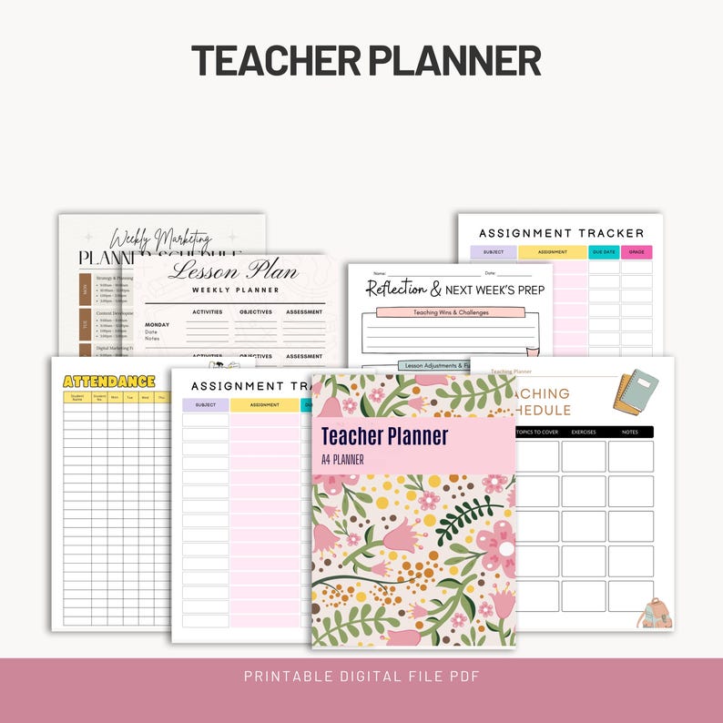 Printable Teacher Weekly Planner Weekly Lesson Plans, Homeschool ...